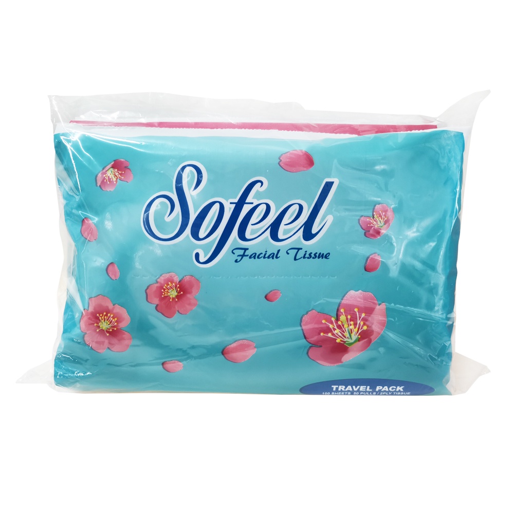 SOFEEL Travel Pack Facial Tissue Value Pack 3 Packs 100 sheets | Shopee ...