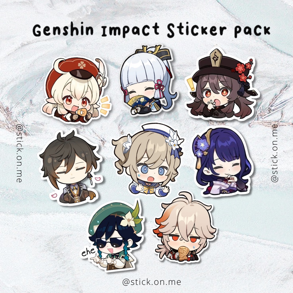 (READY) Genshin Impact Sticker Pack - Anime Stickers - Genshin Impact ...