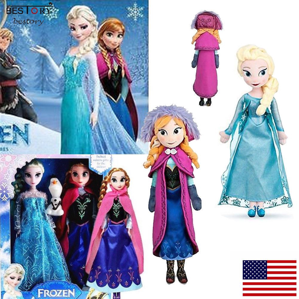 【Ready Stock】2020 Disney Frozen Fever Elsa And Anna 40cm 50cm Plush ...