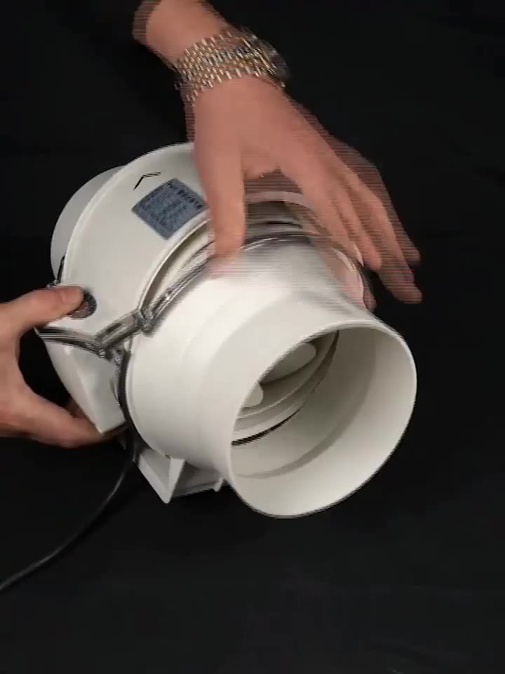 HYDROPONIC INLINE EXHAUST FAN 75W Six-inch circular diagonal pressure ...