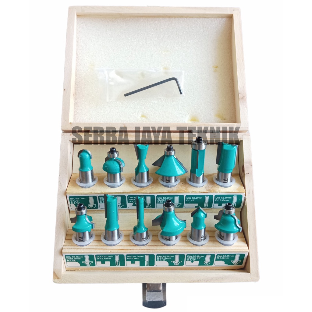 MATA Total Tools - Router Bits Set/Router Bits Set (12mm) 12Pcs ...