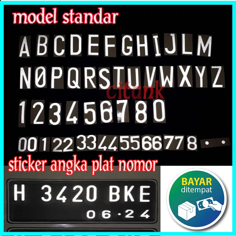 Stickers Plate Number Motorcycle / Car / CUTING Stickers Plate Number ...