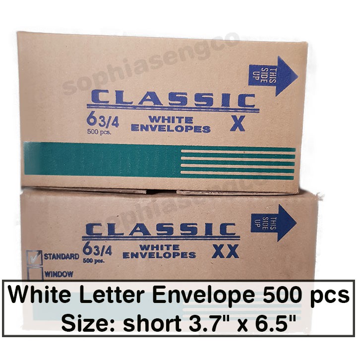Short Envelope White Letter 500 pcs Small Mailing Sobre | Shopee ...