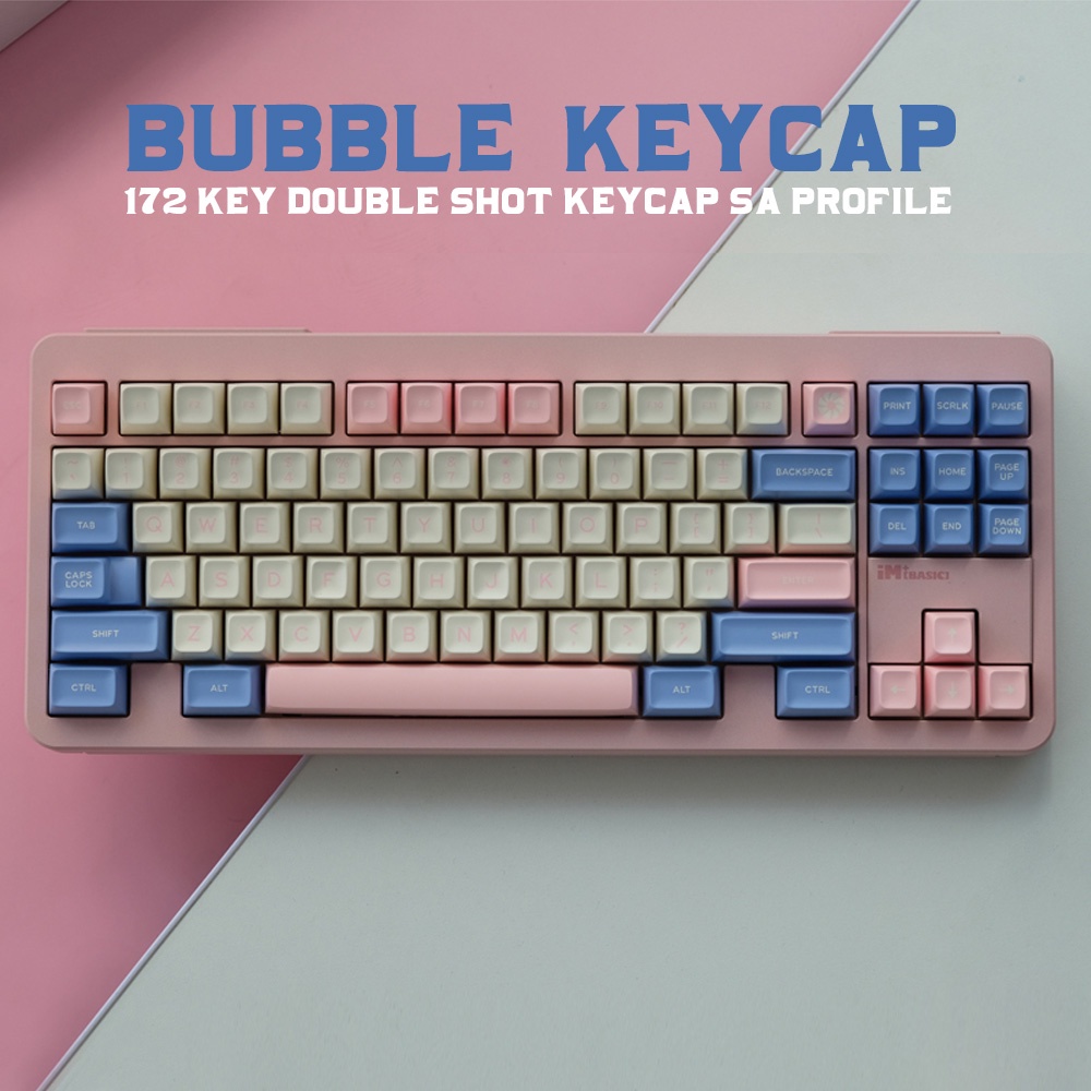 237 Keys DOUBLE SHOT Keycaps SA Profile Bubble Theme Keycap For ISO 6. ...