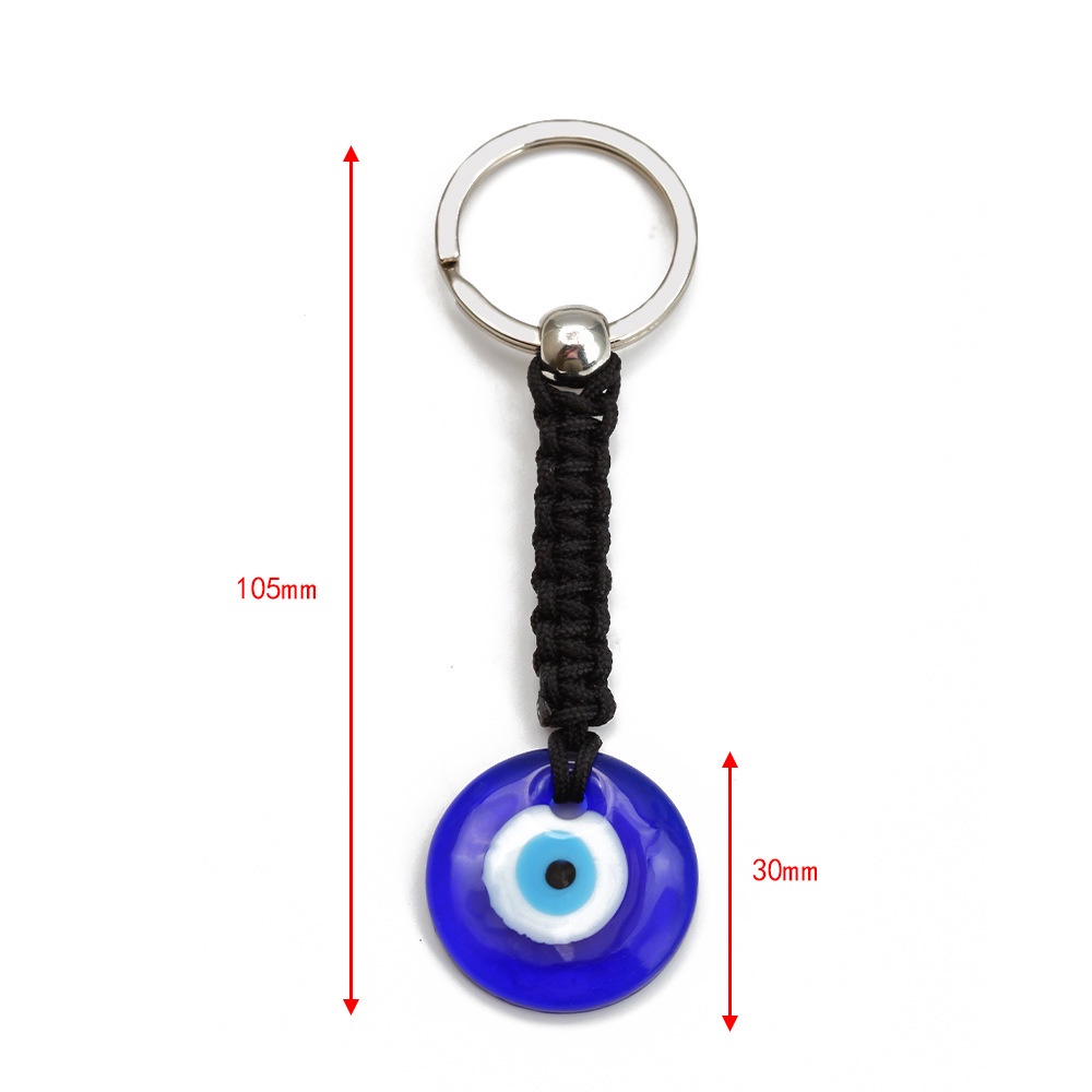 Blessed Evil Eye Keychain for Women Men Lucky Blue Eye Resin Key Ring ...