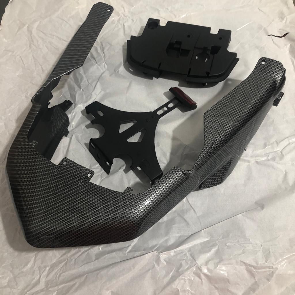 Aerox155 Rear ducktail Cover+ Aerox carbon Rear License Plate Cover+ ...