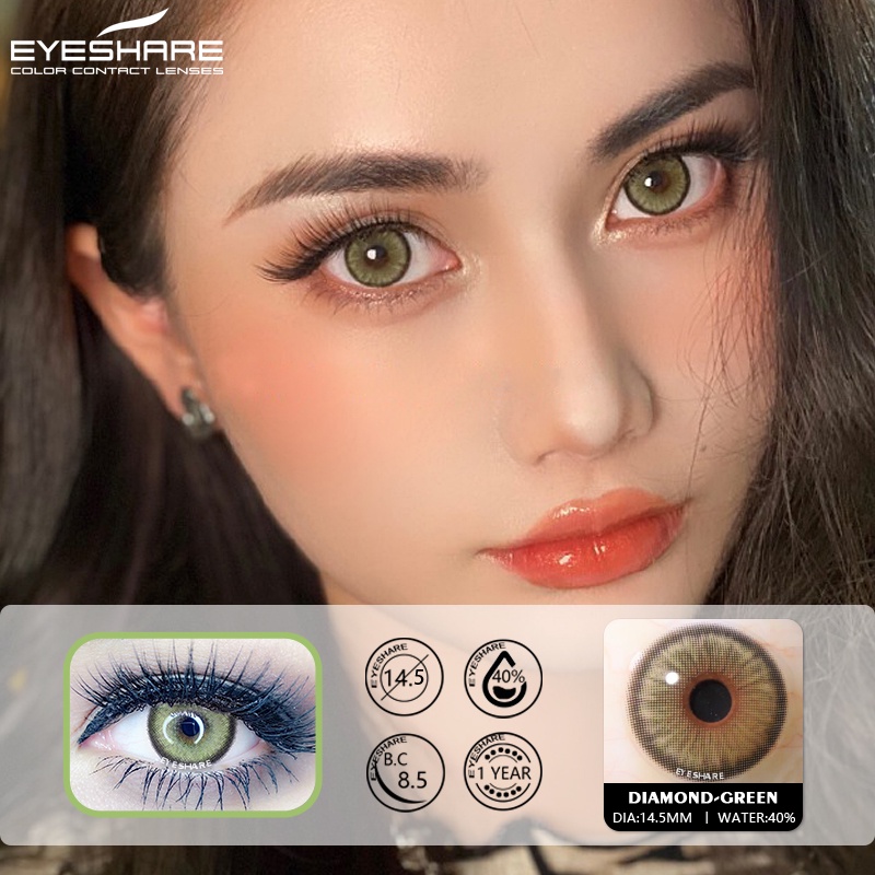 Eyeshare Soft Color Contact Lens Diamond Series Natural No Degree ...