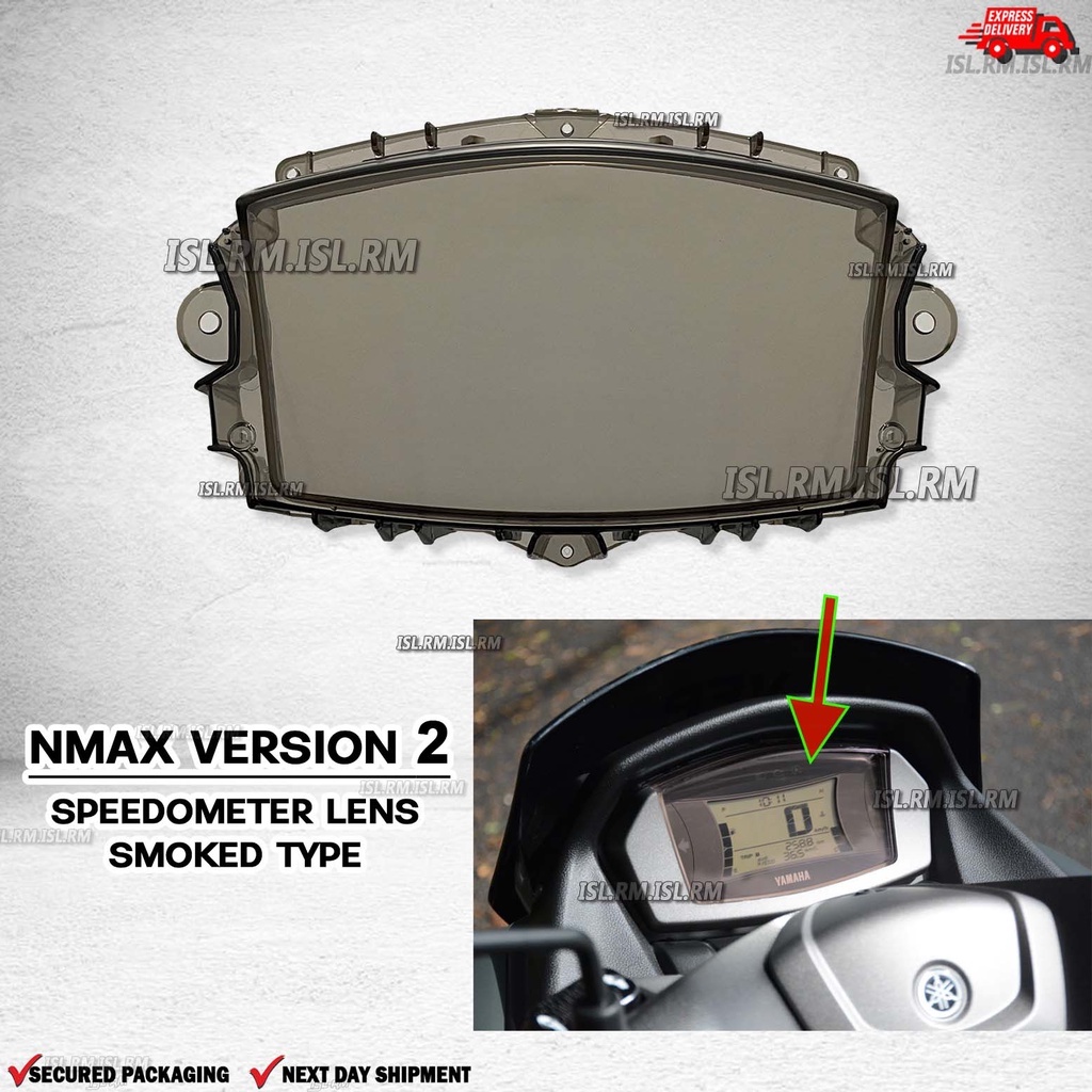 Yamaha NMAX V2 Speedometer panel lens OEM replacement SMOKED Plug and ...