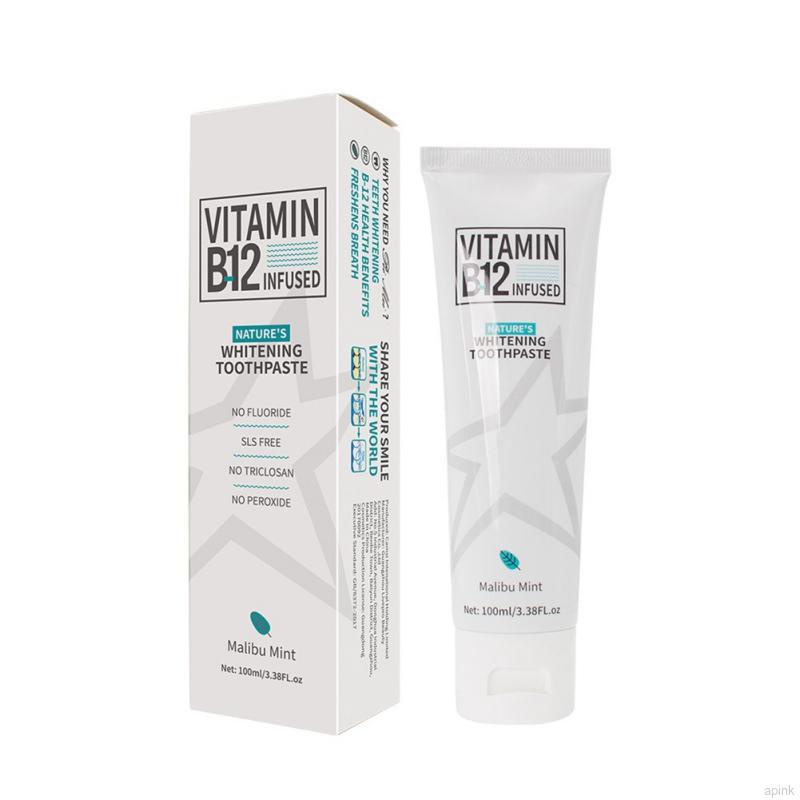 Vitamin B12 Whitening Toothpaste Fresh Breath Anti-Cavity Protect Gums ...