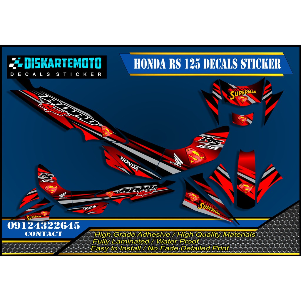 Honda Rs 125 Decals Sticker | Shopee Philippines