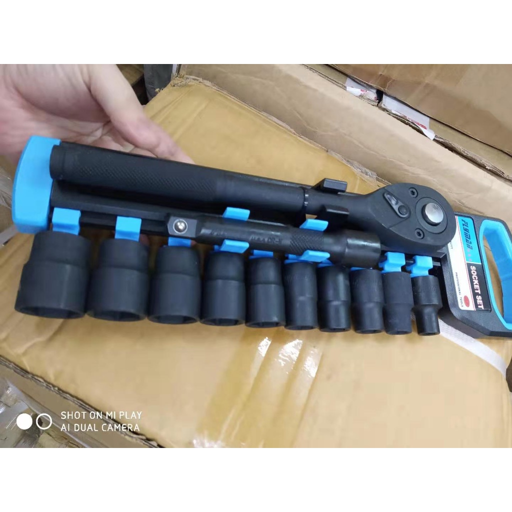 FLYMAN 12pcs Socket wrench set 8mm~24mm 1/2 drive 6 points 12pcs Torque ...