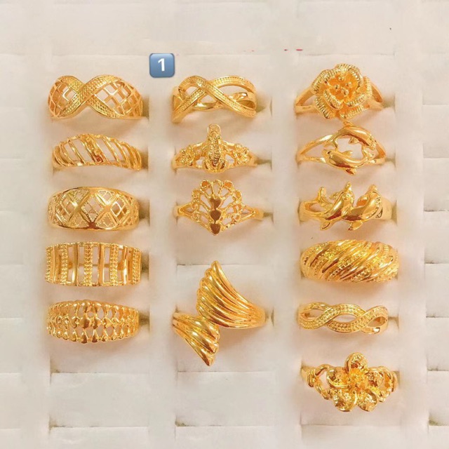 BUY 1 TAKE1 50pesos.24k gold plated Bangkok gold ring assorted size 5 6 ...