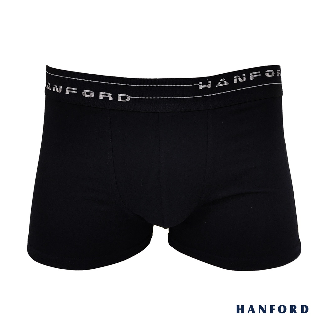 Hanford Men Cotton Knitted Boxer Briefs w/ Top Dye Gray Contrast Side ...