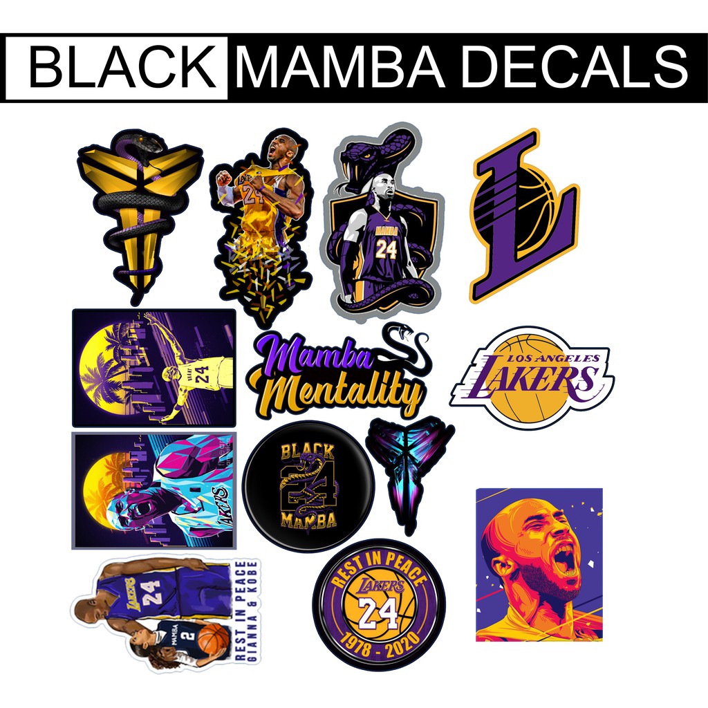 Kobe bryant black mamba decals sticker for motorcycle regular size ...