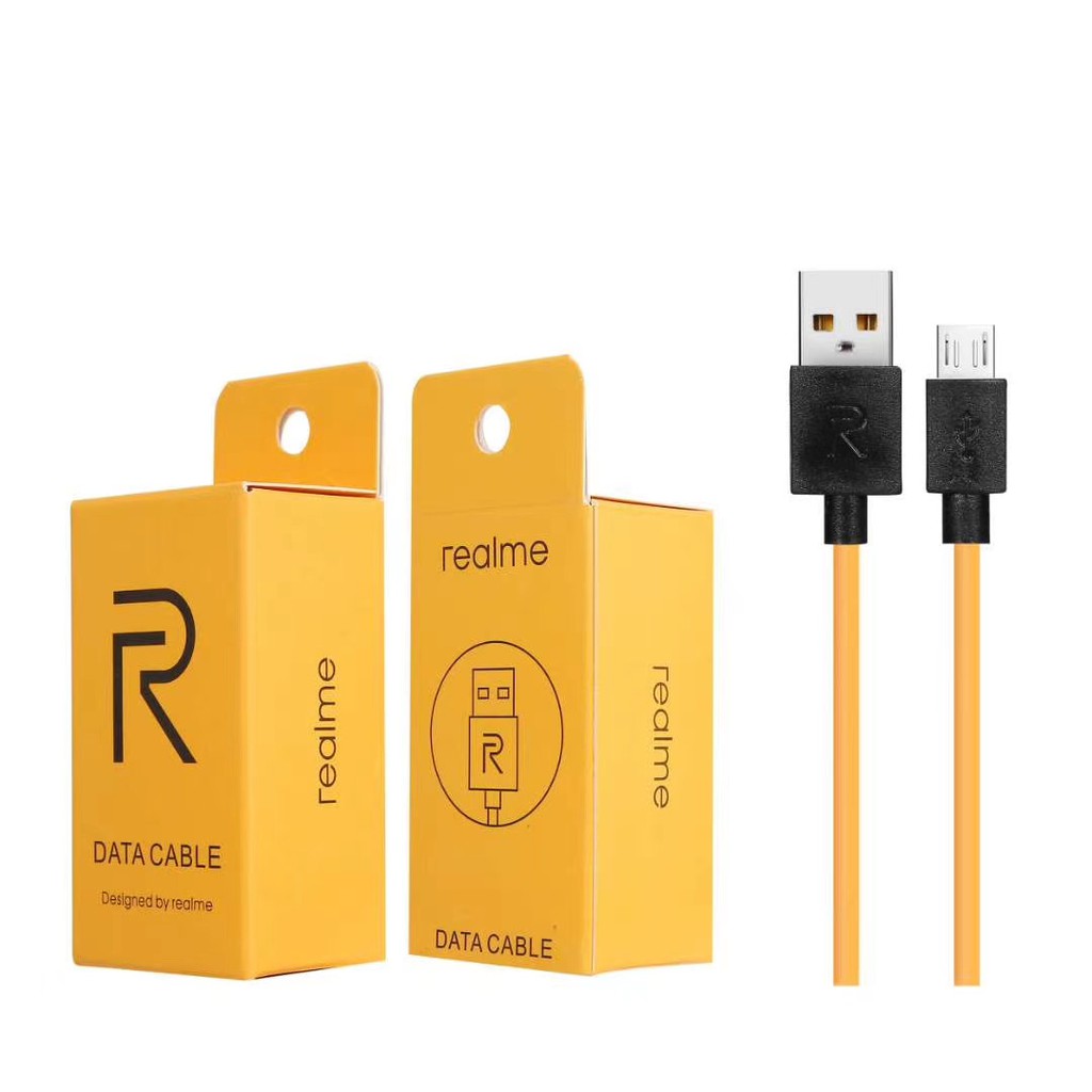 For Realme Original Micro USB and Type-C 2A Fast Charger Data Cable ...