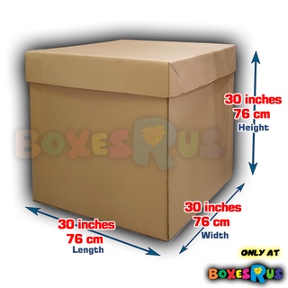 THE BIG BOX 30 x 30 x 30 inches Extra Large XXXL Corrugated Storage Box ...