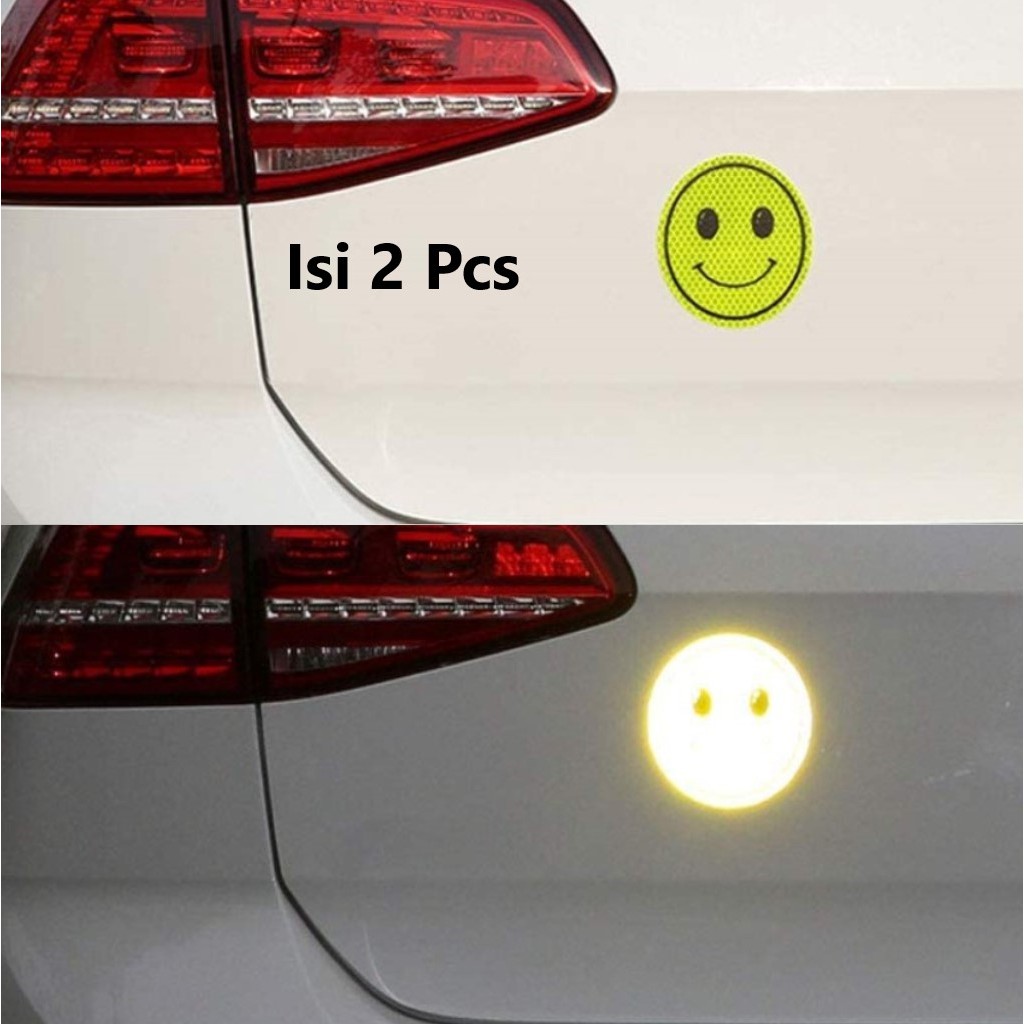 3d Sticker Reflector (2 Pcs) Emoticon | Unique Cute Reflector Sticker ...