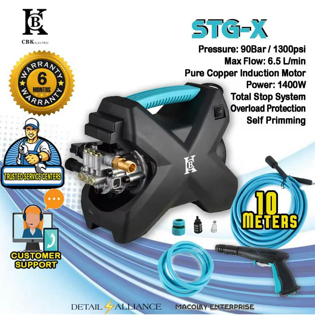 CBK Pressure Washer STG-X 1300Psi Rating 1400W 10 M Hose with Wrnty and Aftersales Support RCB ...