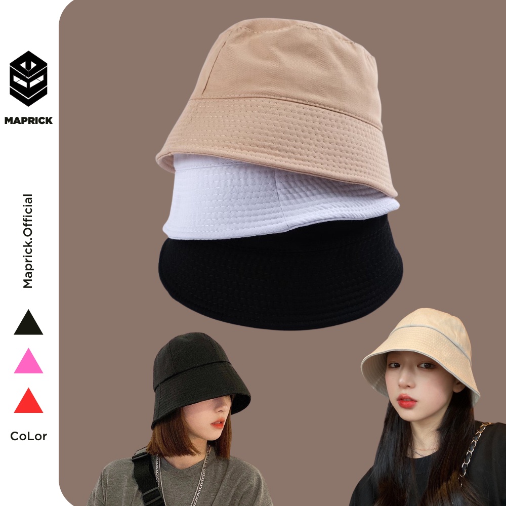 Bucket Hat [ZCrush] GENZ Ullzang Bucket Hat - Unisex Multi-Colored ...