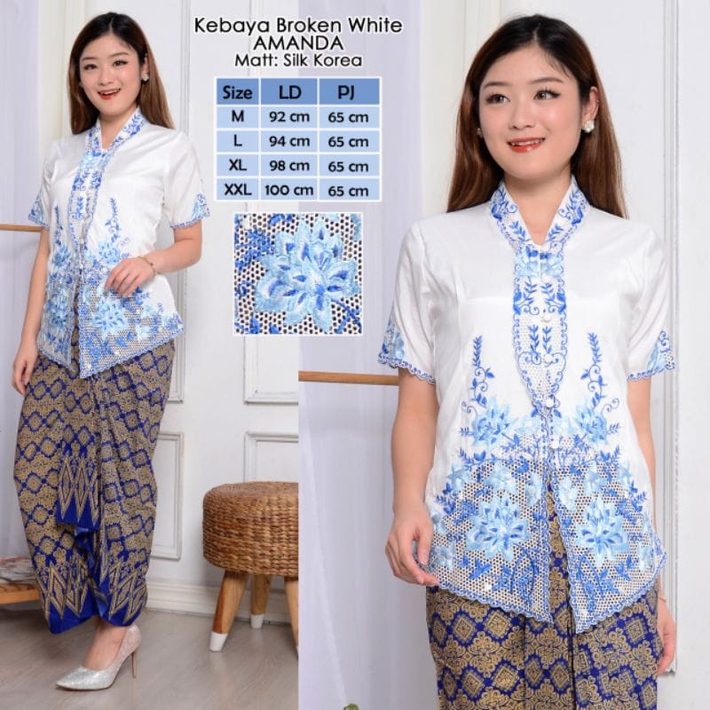 OrderKorean silky kebaya Top With modern Matching Contemporary Women ...