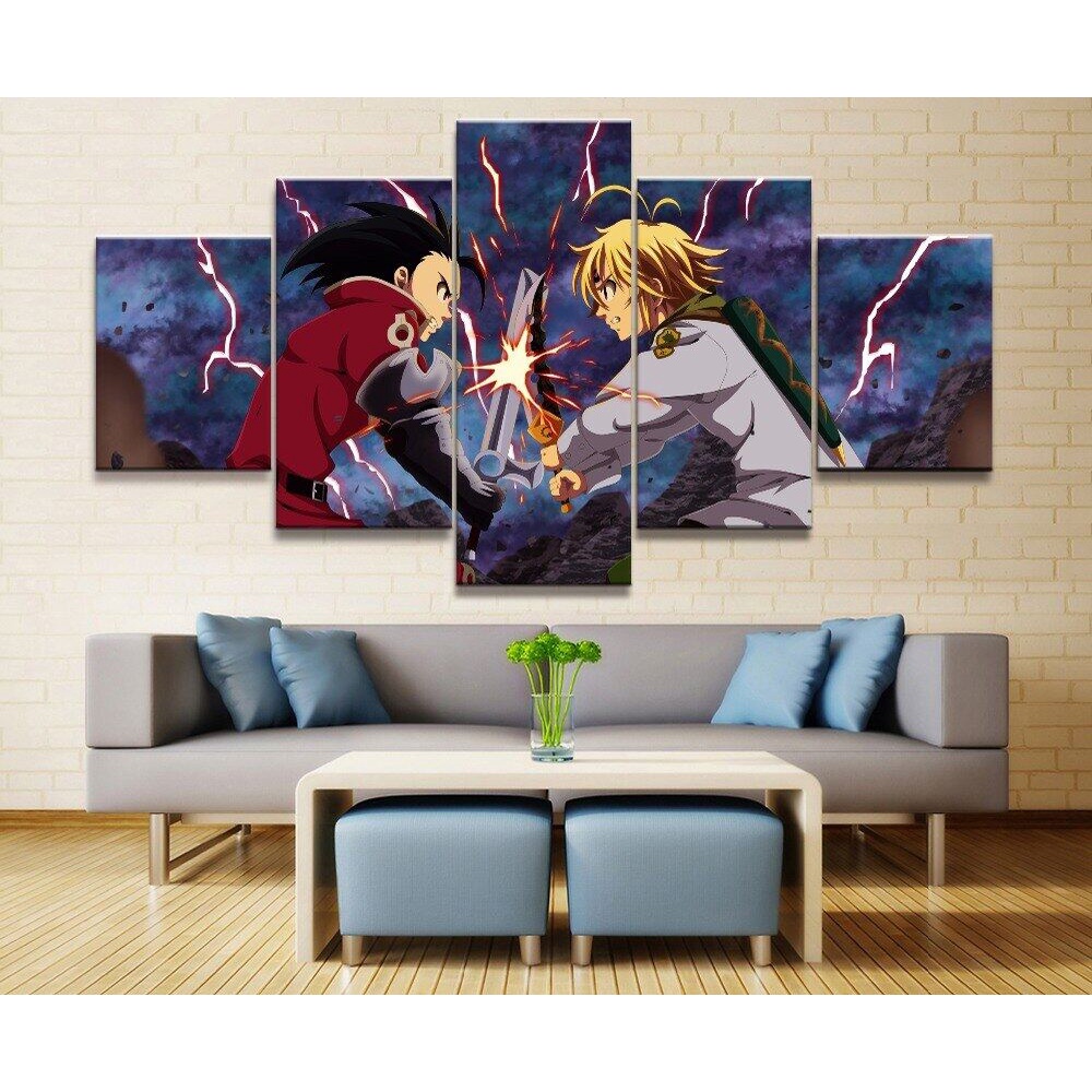 Home Decor Modular Canvas Picture 5 Piece The Seven Deadly Sins Melioda ...