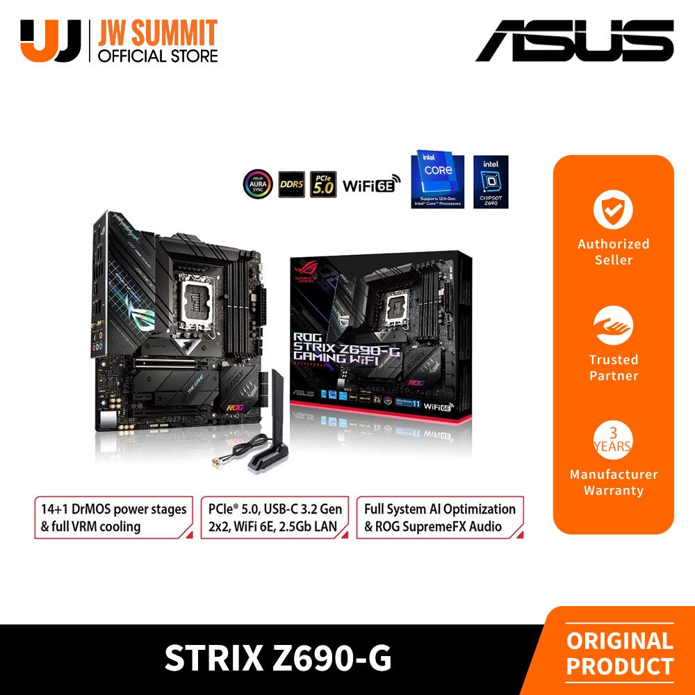 Asus ROG STRIX Z690-G Gaming WIFI Intel Z690 LGA 1700 mATX Motherboard ...