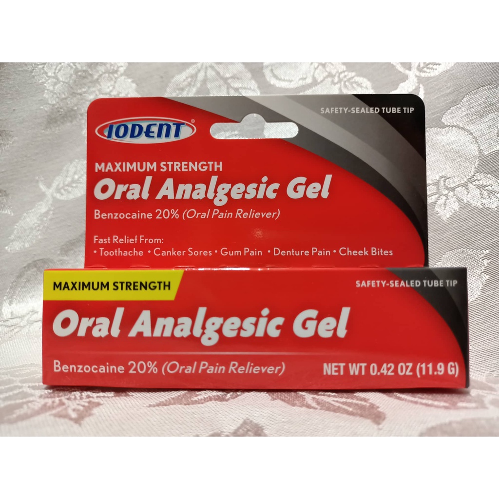 Iodent Oral Analgesic Gel for Toothache, Canker Sores etc. (11.9g ...