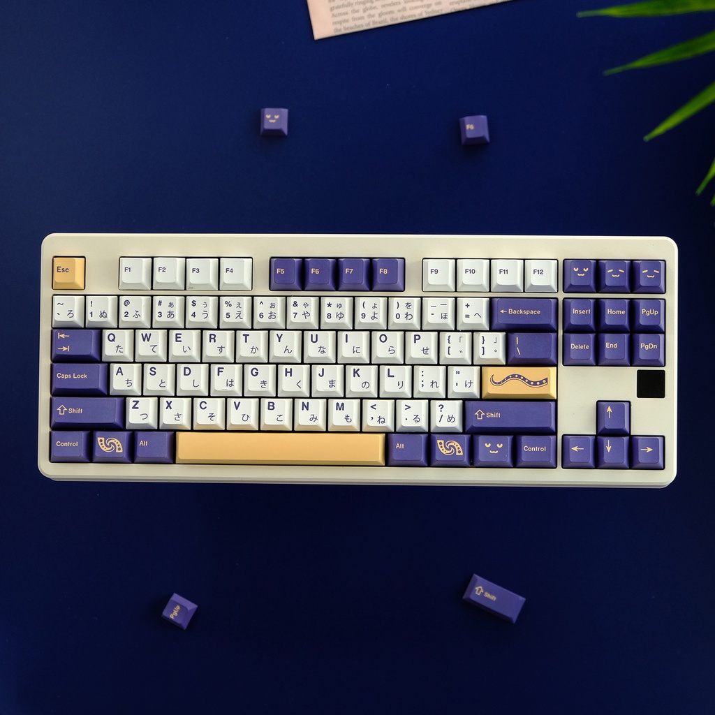 129 Keys GMK Tako Keycaps Cherry Profile PBT Dye Sublimation Mechanical ...