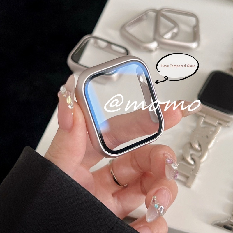 Tempered Glass iWatch Case for iWatch Series 10 9 8 SE 7 6 5 4 3 2 1 ...