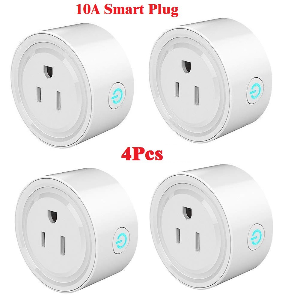4pcs 10A Wifi Outlet Smart Socket Smart plug Smart Life APP Control ...