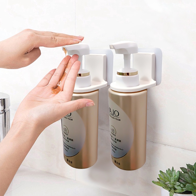 4Pcs Shower Gel Holder Shampoo Rack Organizer Adhesive Wall Bottle Hook ...