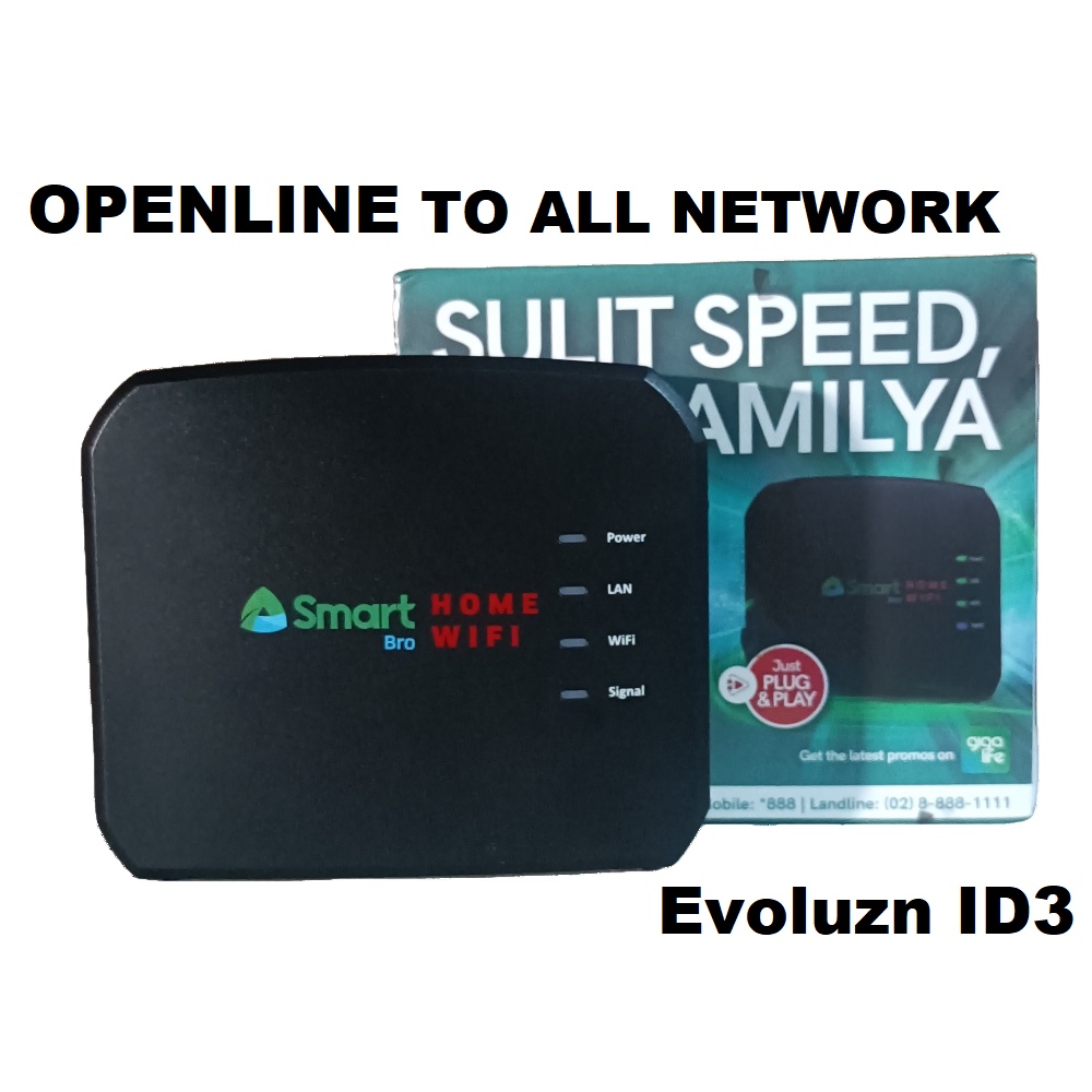 SMART Bro Prepaid Home WiFi Evoluzn ID3 (OPENLINE) | Shopee Philippines