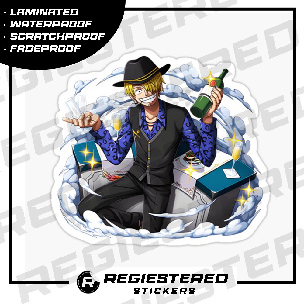 Sanji One Piece Vinyl Sticker Waterproof Phone Helmet Tumbler ...