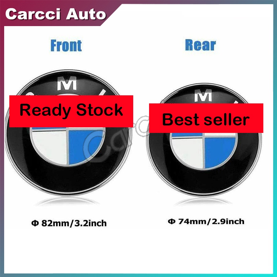 74mm 82mm White Blue Emblem Badge BONNET Hood Repacement For BMW Front ...