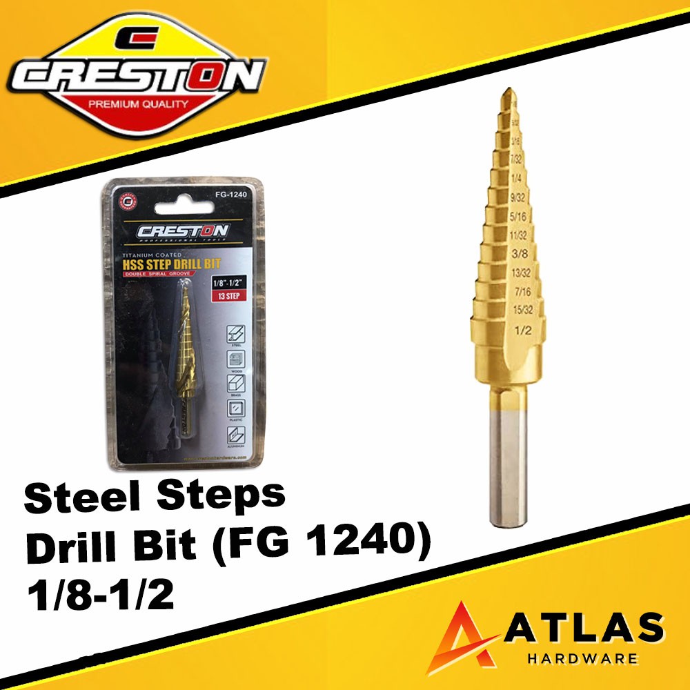 Creston Drill Bit Step (1/8-1/2) FG 1240 | Shopee Philippines