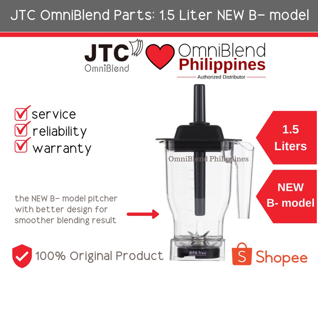 JTC OmniBlend Pitcher Jar in 1.5 Liters B- model | Shopee Philippines