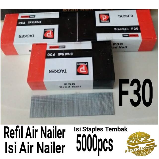 Refill Air Nailer Fill Nail Staples 5000pcs 30mm F30 Brad Nailer ...