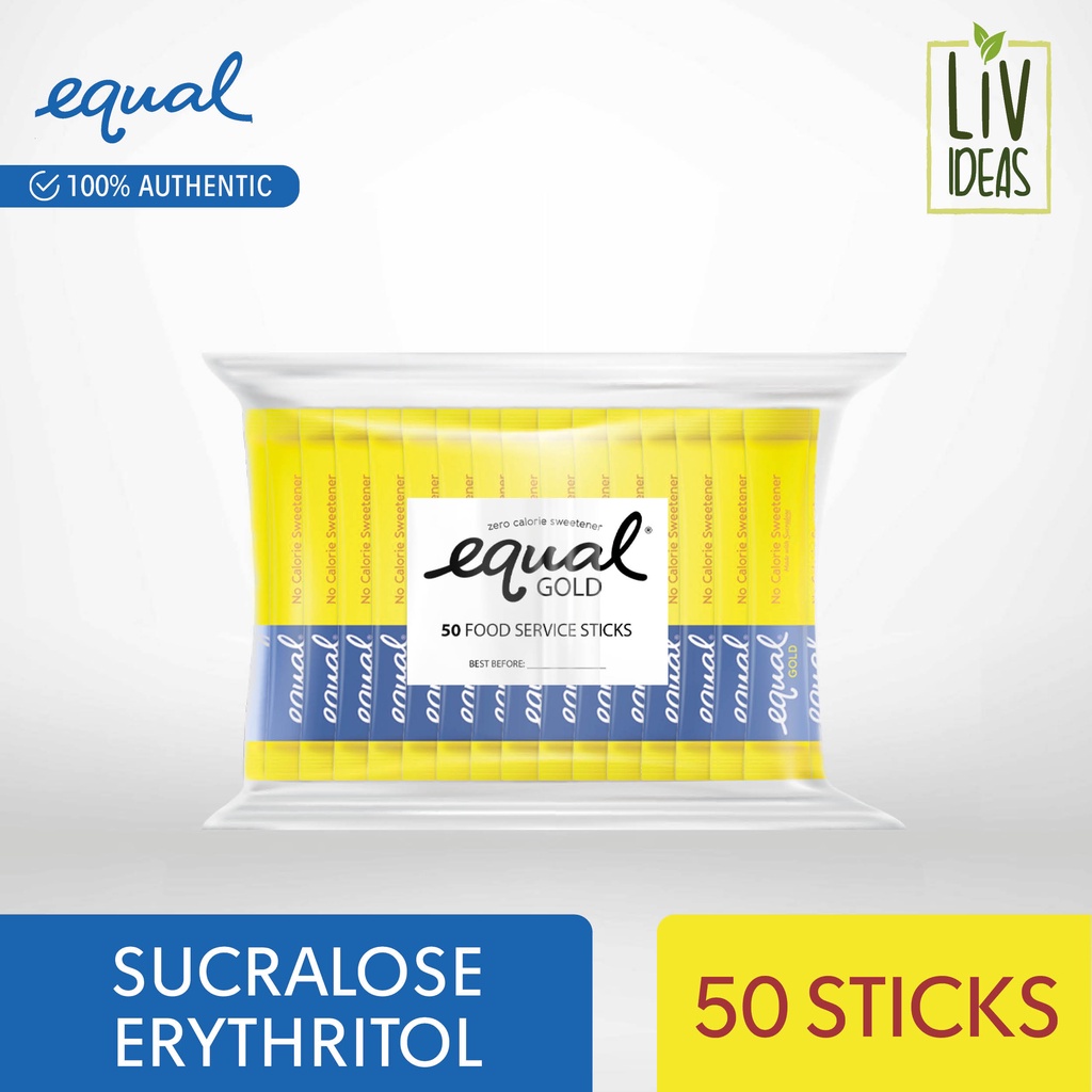 Equal Gold Food Service Sticks - 50 Sticks (Keto Diet, Diabetic ...