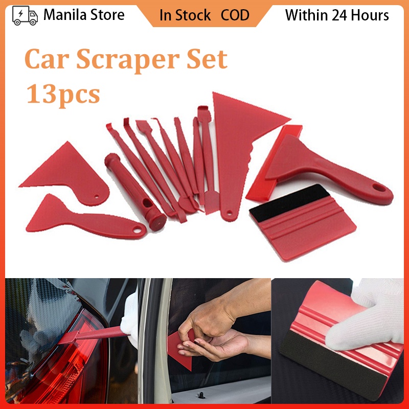 13PCS Car Wrap Film Tool Vinyl Wrap Film Scraper Kit Auto Felt Squeegee ...