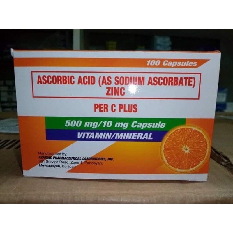 PER C PLUS VITAMIN C WITH ZINC NON ACIDIC 100 CAPSULES | Shopee Philippines