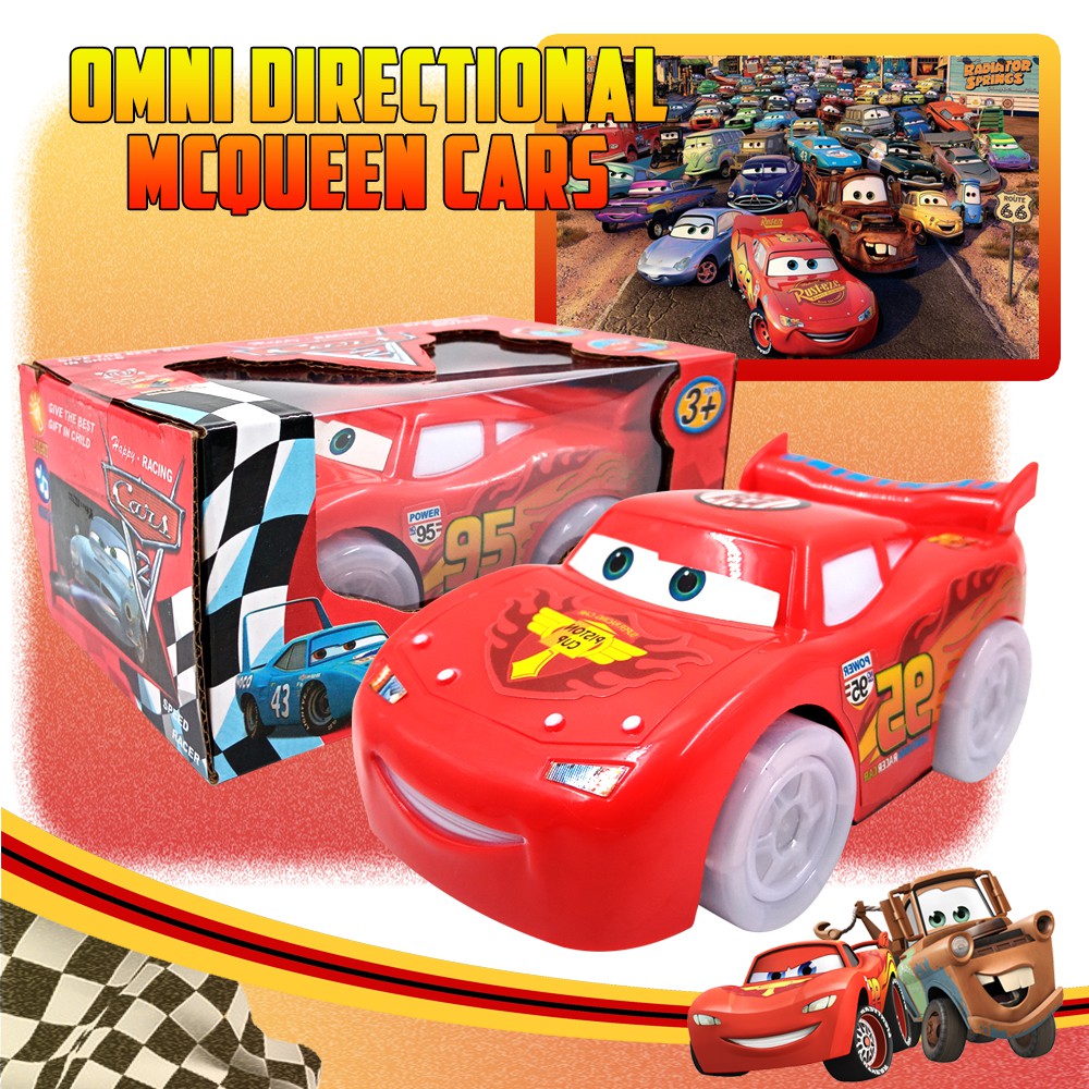 Mini Lightning McQueen Cars Omni-Directional Rotatable Noisy Sounds ...