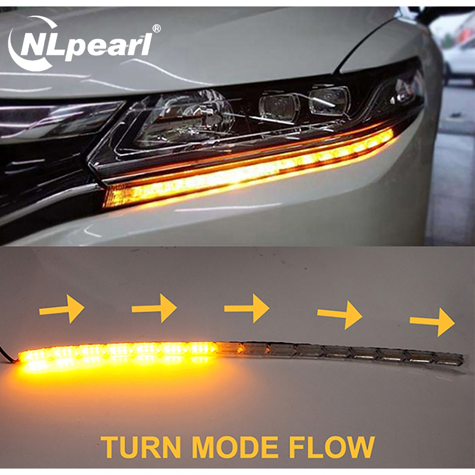 Nlpearl 1 Pair Flexible LED DRL Car Light Assembly DRL Daytime Running ...