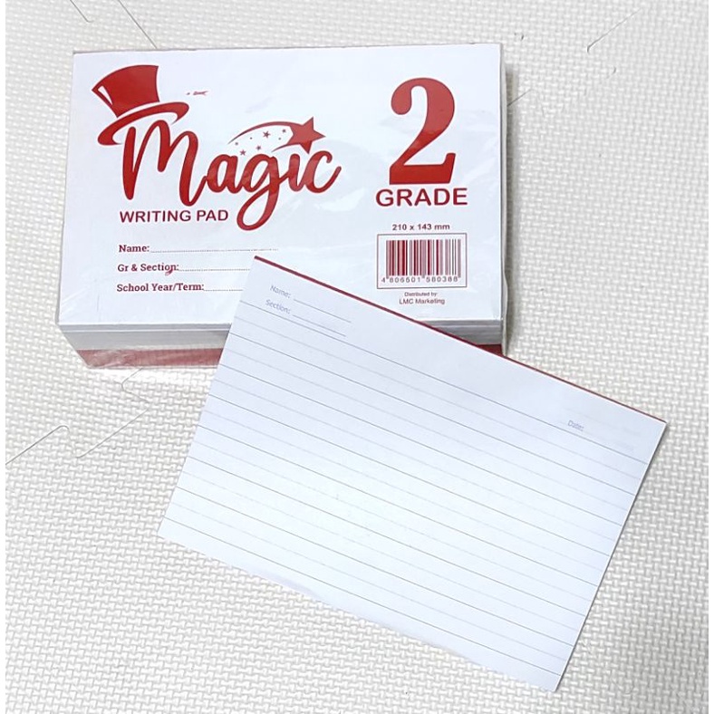 Magic Grade 2 Writing Pad Paper 10 Pads (80 LVS) | Shopee Philippines