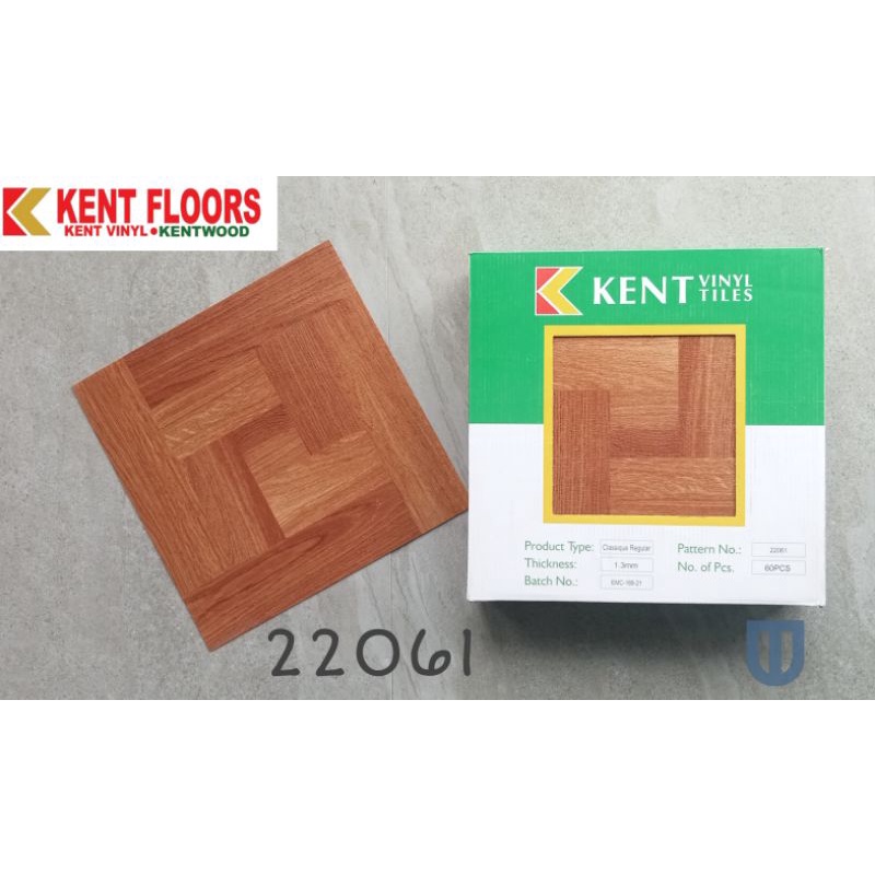 Kent Vinyl Tiles 30x30cm (12"x12"). Branded. (1order = 1pc) 10pcs ...