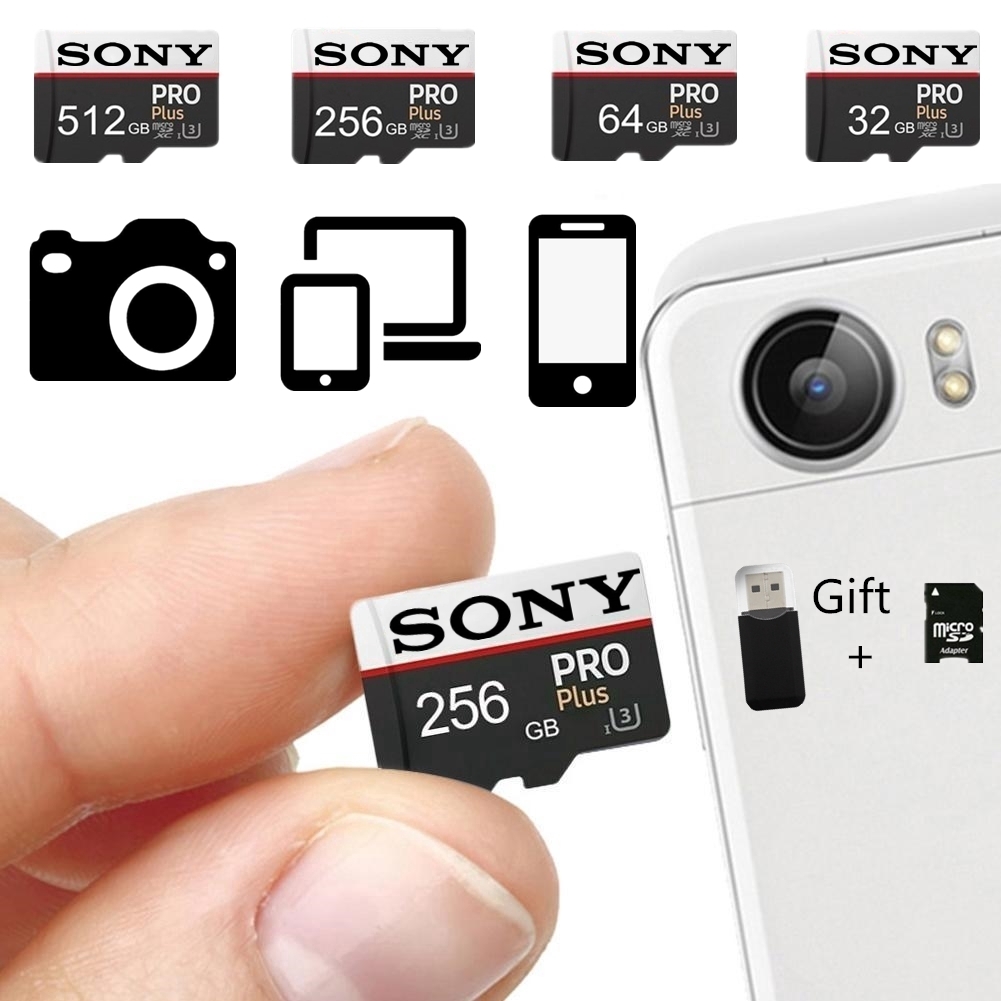 Sony Pro Plus High Speed Memory Micro Card U3 card SD Cards 100MB/s 1TB ...