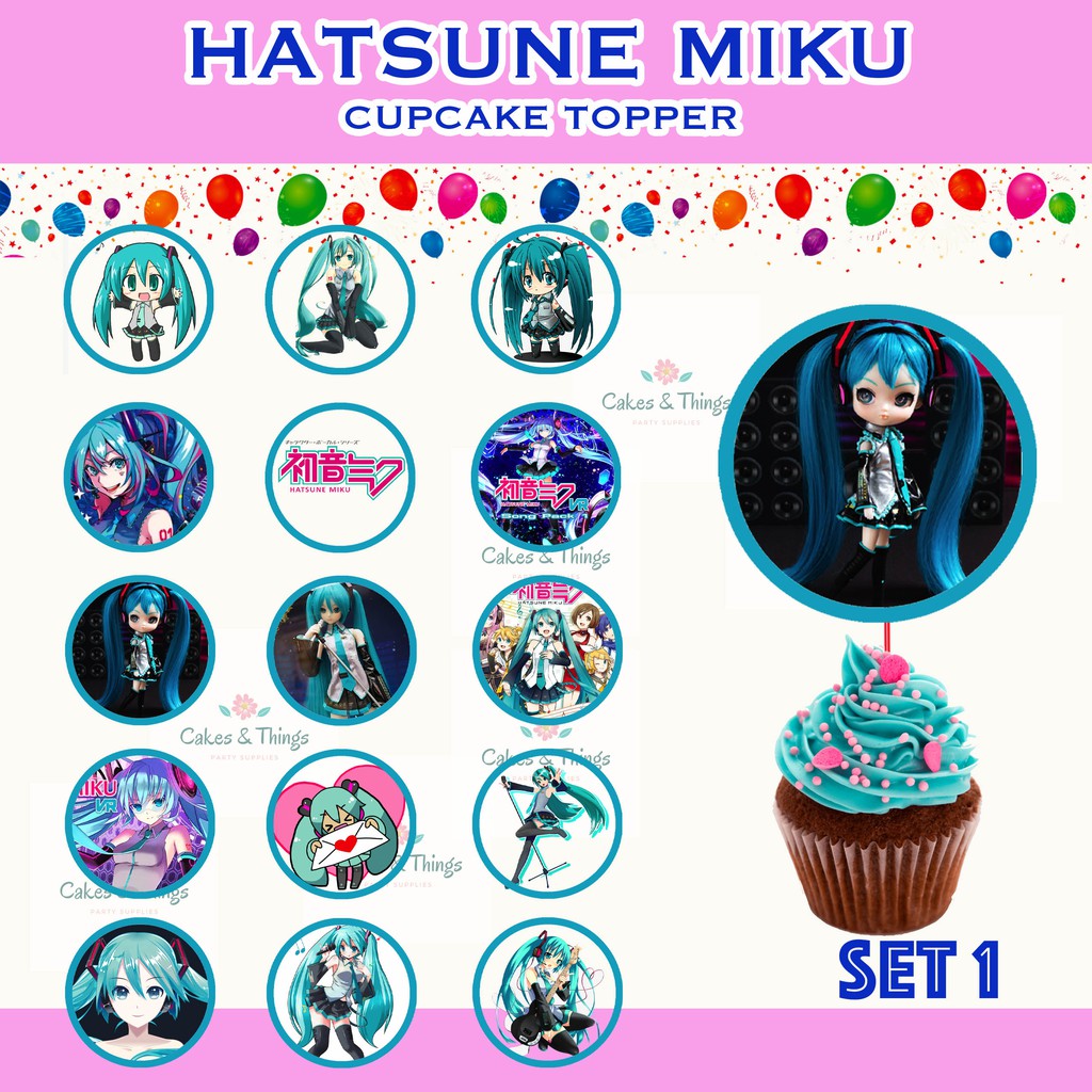 Hatsune Miku Cupcake Topper/Sticker 30Pieces | Shopee Philippines