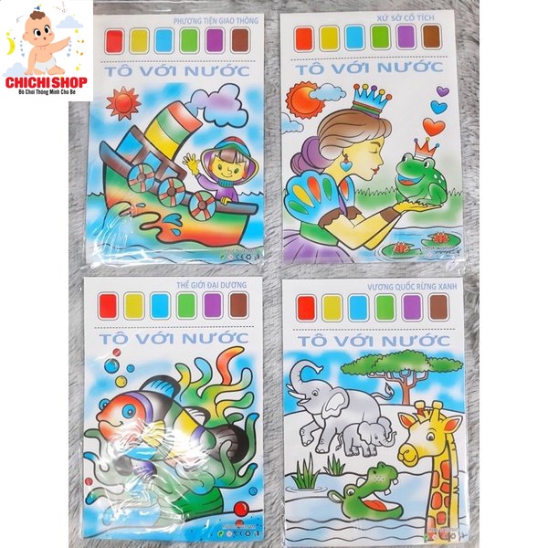 Combo of 4 Sets of Dry Coloring Pages for Children to Practice Drawing ...
