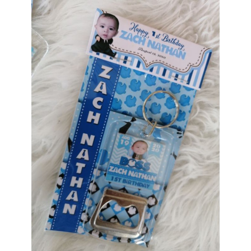 Boss Baby theme Personalized acrylic bottle opener keychain for ...