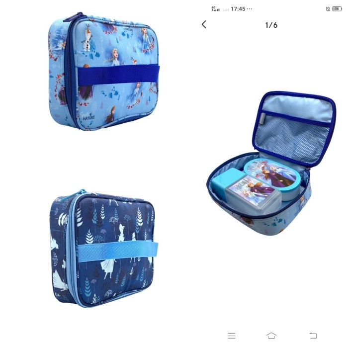 DISNEY FROZEN Lunch Box Set of 3 Oldbiru Lightbiru B Dark Blue I9N7 ...