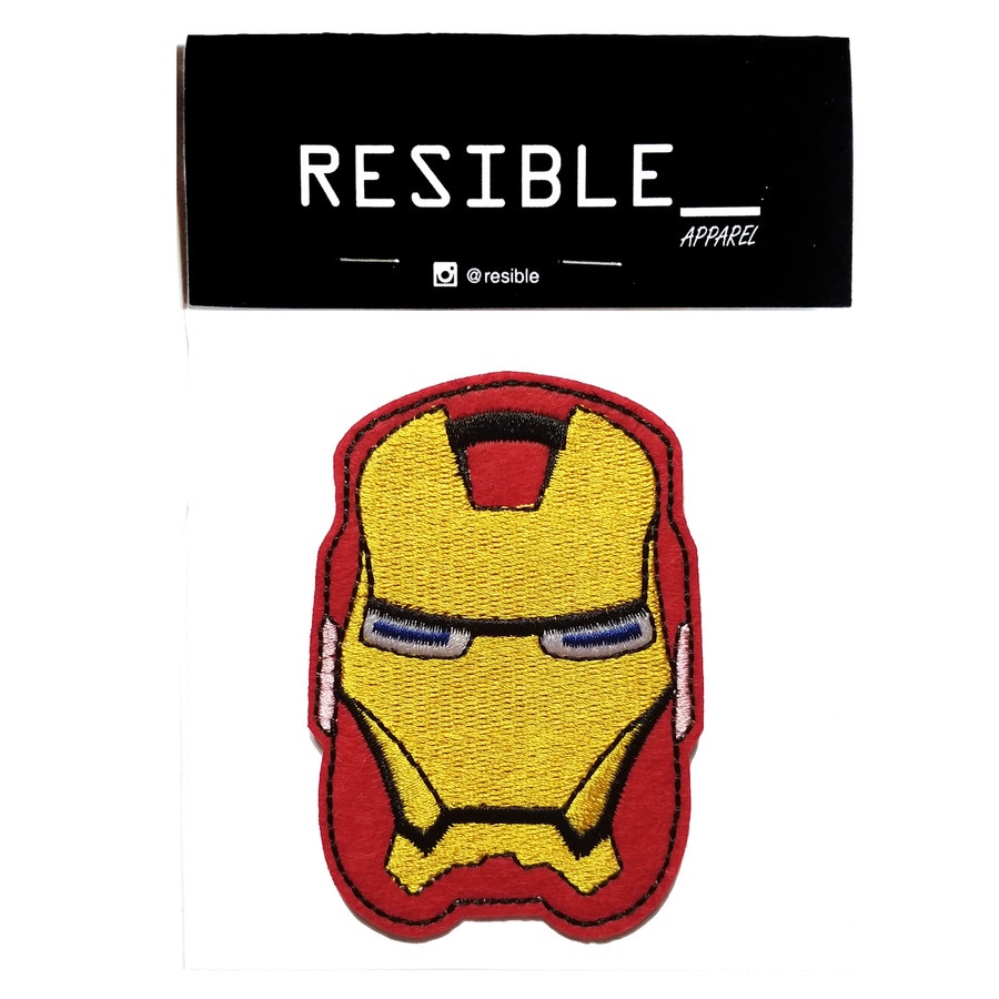 Iron Man helmet mask IRON ON patch emblem embroidered badge | Shopee ...